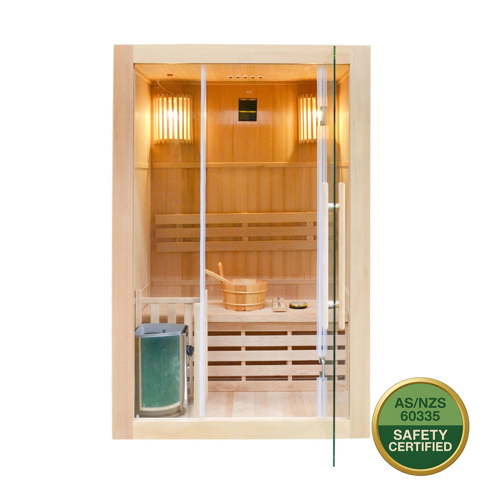 Greenland 2 Person Finnish Indoor Traditional Steam Sauna 3500W ...